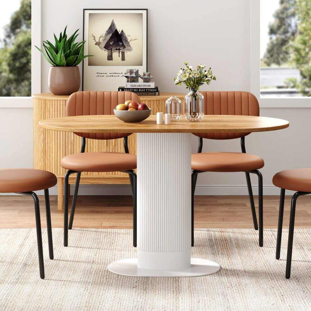 Clara Oval Dining Table - Sleek & Modern